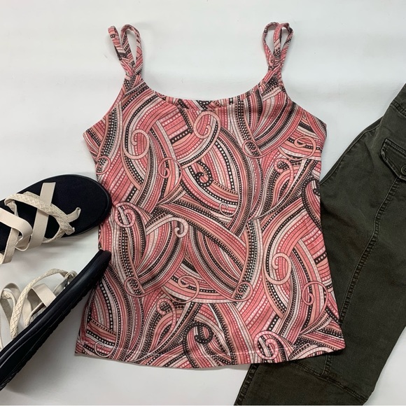 Prana | Tops | Pranaallover Print Built In Bra Double Strap | Poshmark